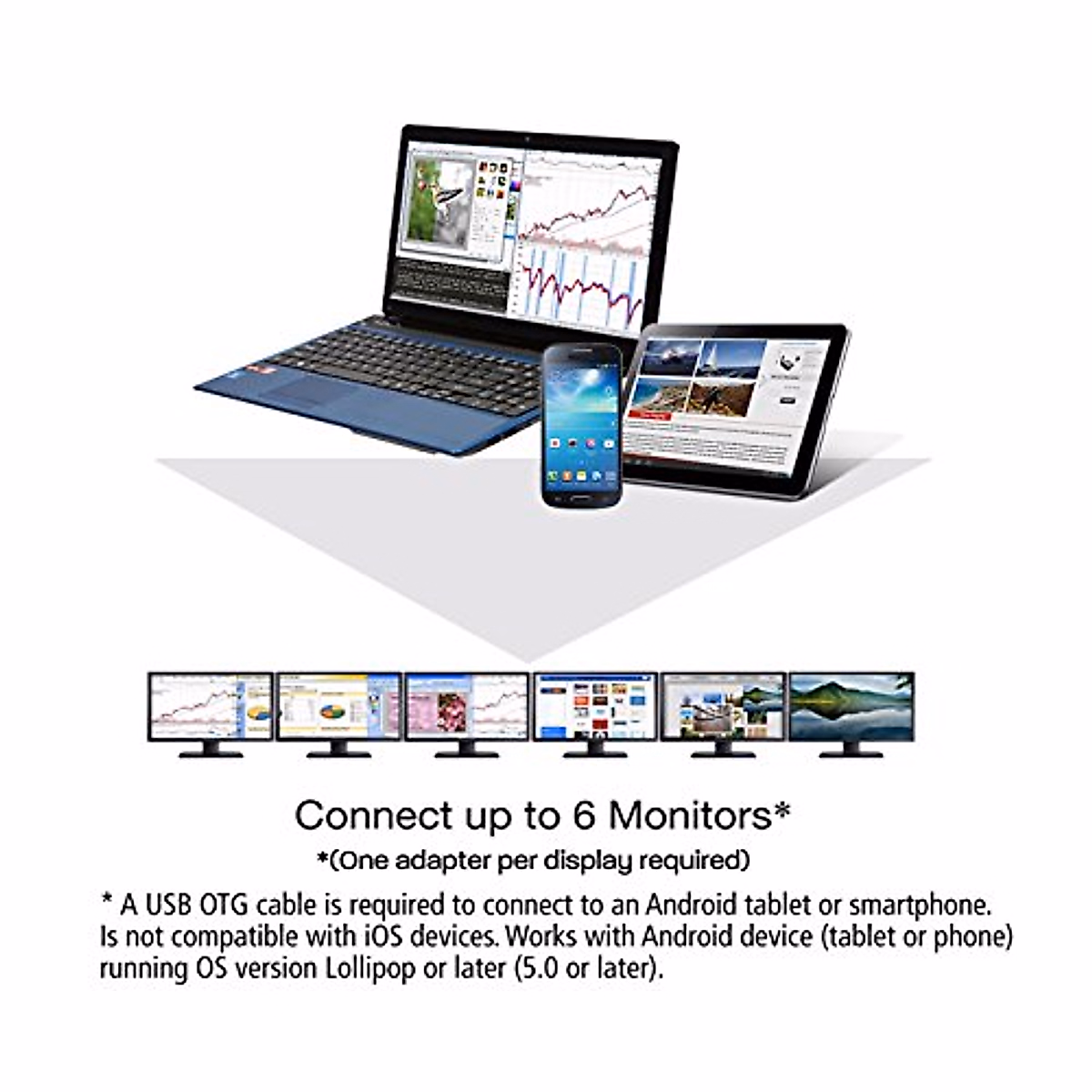 Diamond Multimedia BVU3500H USB/USB-C/TB3 to DVI/HDMI Video Graphics Adapter, Windows 11, 10, 8.1, 8, 7, XP, MAC OS and Android 5.0+