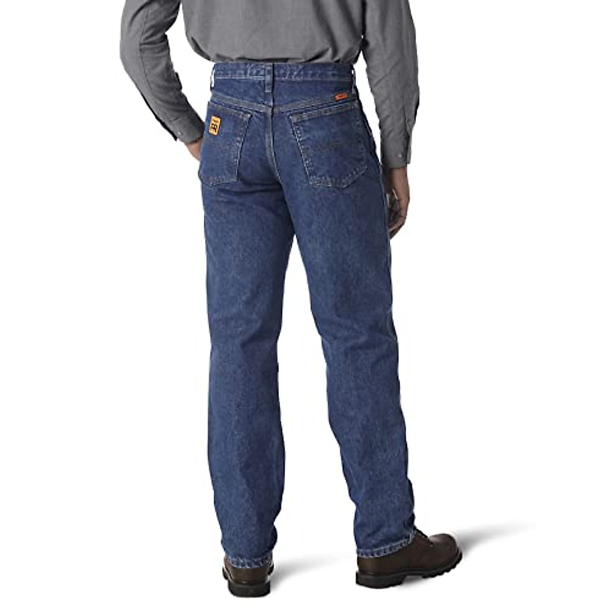 Wrangler Riggs Workwear mens Fr Flame Resistant Relaxed Fit jeans, Medium Fade, 34W x 32L US