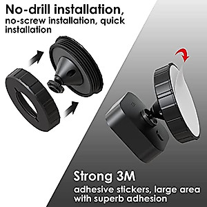 ZHANDEYUA Adhesive Wall Mount for Blink Camera No Drilling and screwing Required for Blink Outdoor/Blink Mini/Blink Indoor Camera and Most Round Mount Cameras Quick Paste Installation,Black-3 Pack