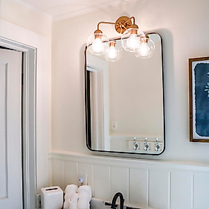 Maxxima G25 LED Light Bulb, Globe White Filament - 40 Watt Equal, 500 Lumens, 3000K Warm White, E26 Edison Vanity Bulb, Great for Kitchen, Living Room, and Bathroom, Non-Dimmable, 120V - 6 Pack