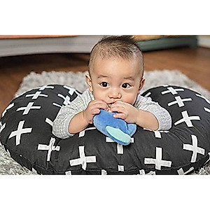 Mila Millie Premium Quality 2 Pack Nursing Pillow Covers Nordic Swiss Black & White Unisex Design Slipcovers - 100% Cotton Hypoallergenic (Black & White)