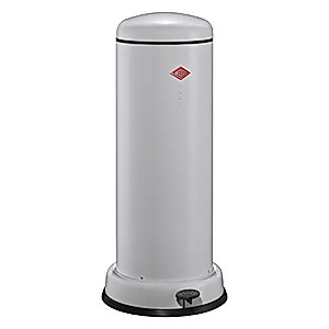 WESCO Big Baseboy - German Designed - Step Trash Can, Powder Coated Steel, 7.9 Gallon / 30 L, Cool Grey, 38 x 38 x cm