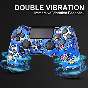 MINSWC PS4 Controller Wireless Compatible with PS4 Controller/Slim/Pro,Blue