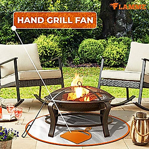 Flamme M24 Mat 24 inches Fireproof Grill Patio Lawn and Deck Protector Outdoor Wood Fire Outside Pits Blanket Charcoal,Chiminea,BBQ Smoker Pad, Camping, Bonfire