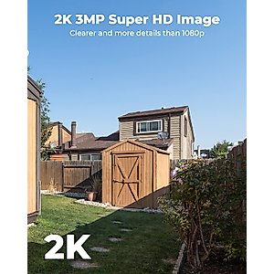 REOLINK 2K Wireless Security Camera Outdoor, Battery Solar Powered with 3MP Night Vision, 2-Way Talk, 2.4GHz WiFi for Home Security, No Hub Nedded, Argus 2E with Solar Panel（2 Pack）