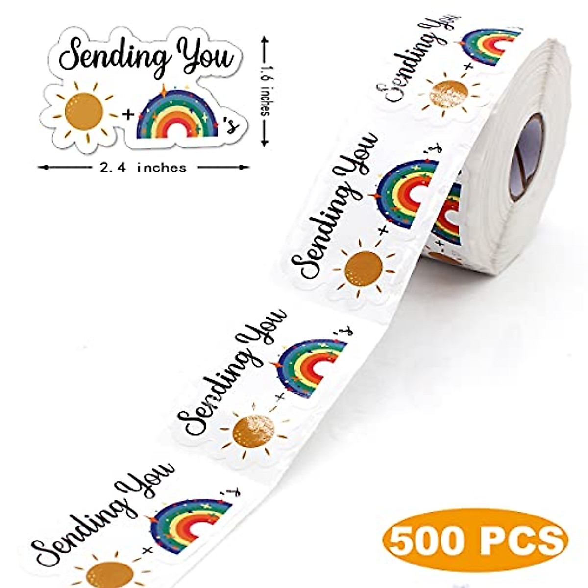 Small Business, Handmade Sticker,Packaging Sticker (Sun Rainbow)