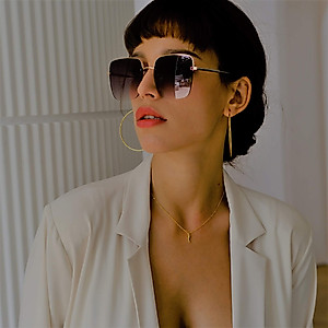 LEMON GRASS Minimalist Dainty Gold Italian Horn Necklace | Sterling Silver Lucky Horn Dainty Protection Necklace Layer Cornicello Jewelry