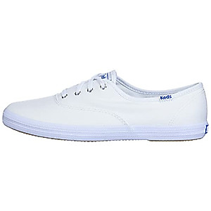 Keds womens Champion Canvas Sneaker, White, 10 Wide US