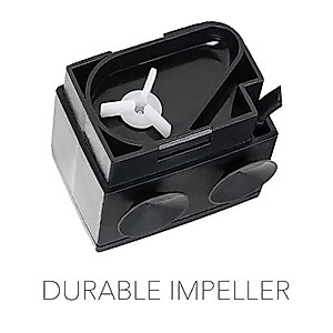 Aquatop 65 GPH Internal Surface Skimmer – for Tanks Up to 100 Gallons, Salt & Freshwater Tanks, Removes Film & Oil from Water Surface, Suction Cup Mounts for Versatile Placement, SSK-65