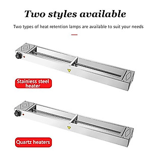 Food Heat Lamp,Commercial Food Warmer,Food Bar Heater Overhead Warmer,Hanging Food Utensils Heating Lamps for Buffet Kitchen Hotel Restaurant,HeatingTube-1610W