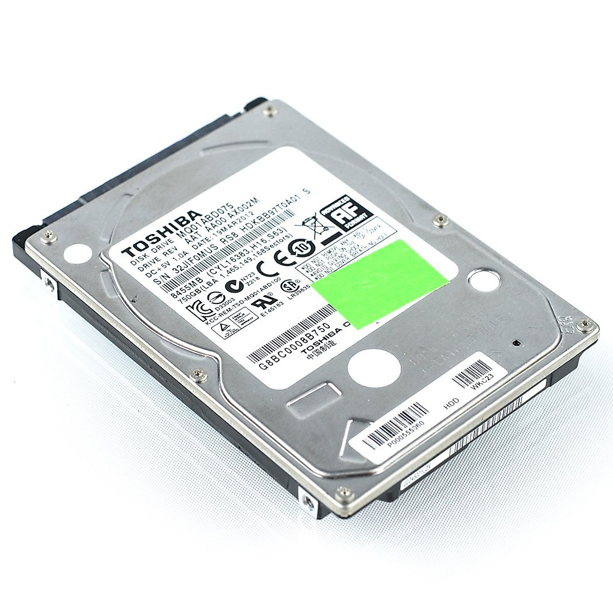TOSHIBA MQ01ABD075 5400 RPM, 750GB, 8455MB Cache, Hard Drive Bare, SATA