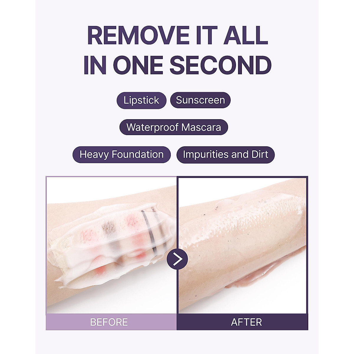 ROKKISS One-Step Cleansing Balm (5.1fl oz) - pH-Balanced Gentle Daily Facial Cleansing and Makeup Remover. Shea Butter, Grapefruit and Peach Extracts.