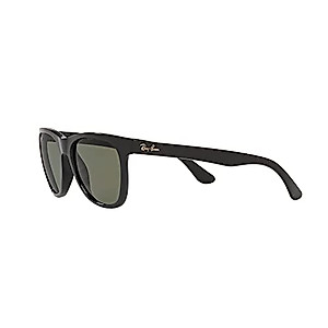 Ray-Ban RB4184 Square Sunglasses, Black/Polarized Green, 54 mm
