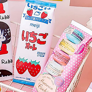 Ayrsjcl Pencil Case 3pcs Cute Snack Bag Shape Pen Bag Pouch Holder Pu Leather Pencil Case Large Capacity Stationary Case Cosmetic Bag