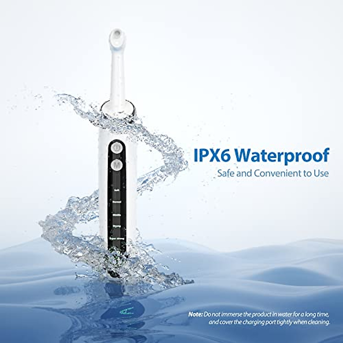 Tooth Polisher, Smile-Aid Multifunctional Replacement Head Teeth Whitening Kit, Better Whitening Effect Than Electric Toothbrush, USB Charging, Waterproof