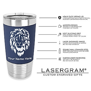 LaserGram 20oz Vacuum Insulated Tumbler Mug, PA Physician Assistant, Personalized Engraving Included (Silicone Grip, Navy Blue)
