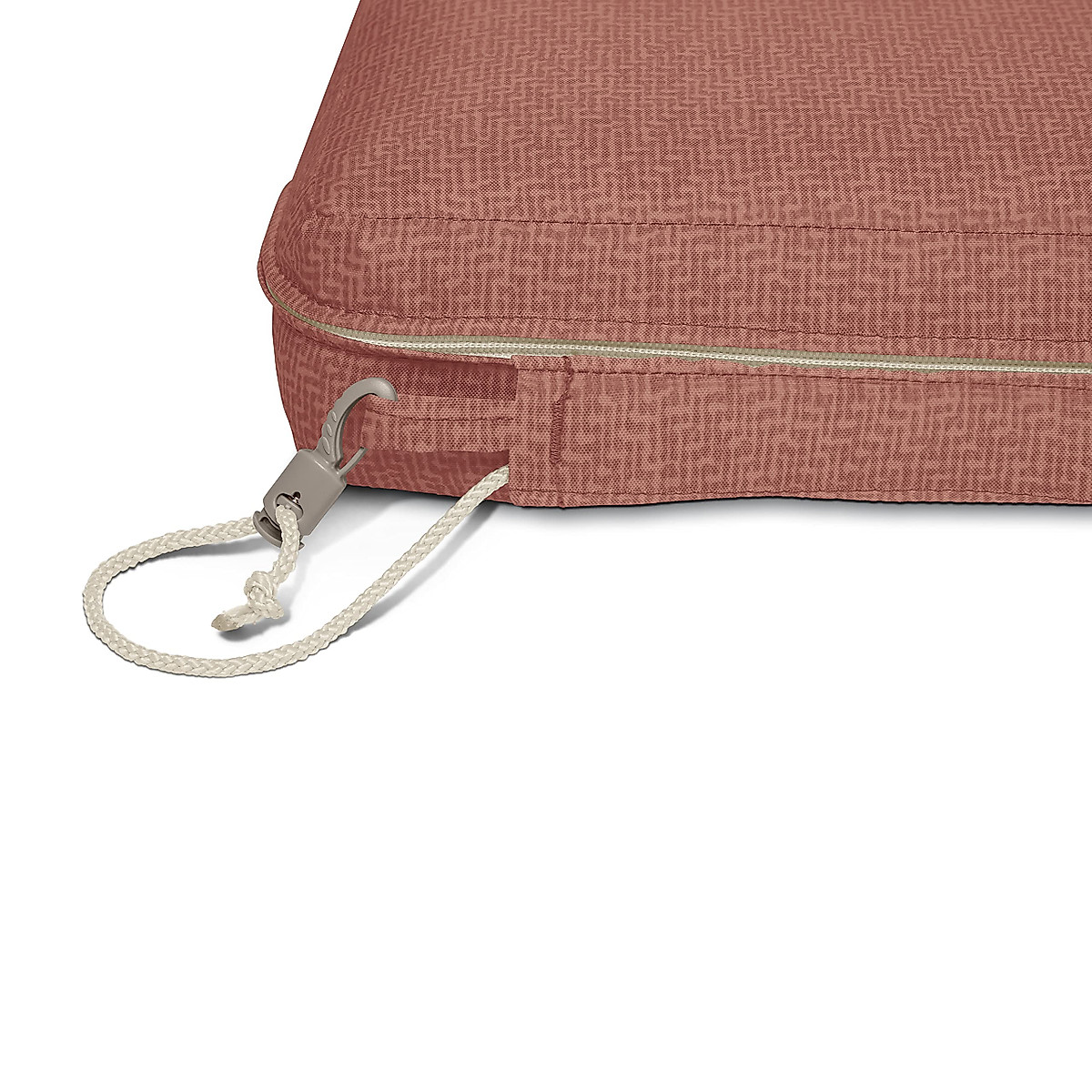 Duck Covers Weekend Water-Resistant Outdoor Dining Seat Cushion, 21 x 21 x 3 Inch, Cedarwood, Dining Chair Cushions