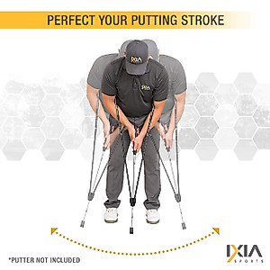 IXIA Sports - True Pendulum Motion (TPM) - Golf Putting Training Aid - Universal Tool for Adults, Kids, Juniors, Men, Women, Gift, Putter, Golf Channel School of Golf, Attaches to Any Putter Shaft