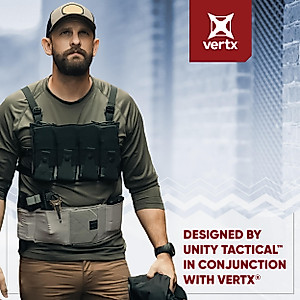 Vertx Mens Clutch Unity Tactical Belt, Modular Mission Belts for Men, Gun Holster Radio Mag Pouch Belts for CCW Concealed Carry of Tactical EDC Hunting Survival Gear, It's Black, MEDIUM