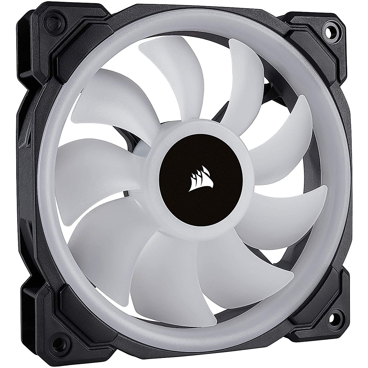 Corsair LL Series LL120 Black RGB 120mm Dual Light Loop RGB LED PWM Fan 3 Fan Pack with Lighting Node Pro (CO-9050072-WW) (Renewed)