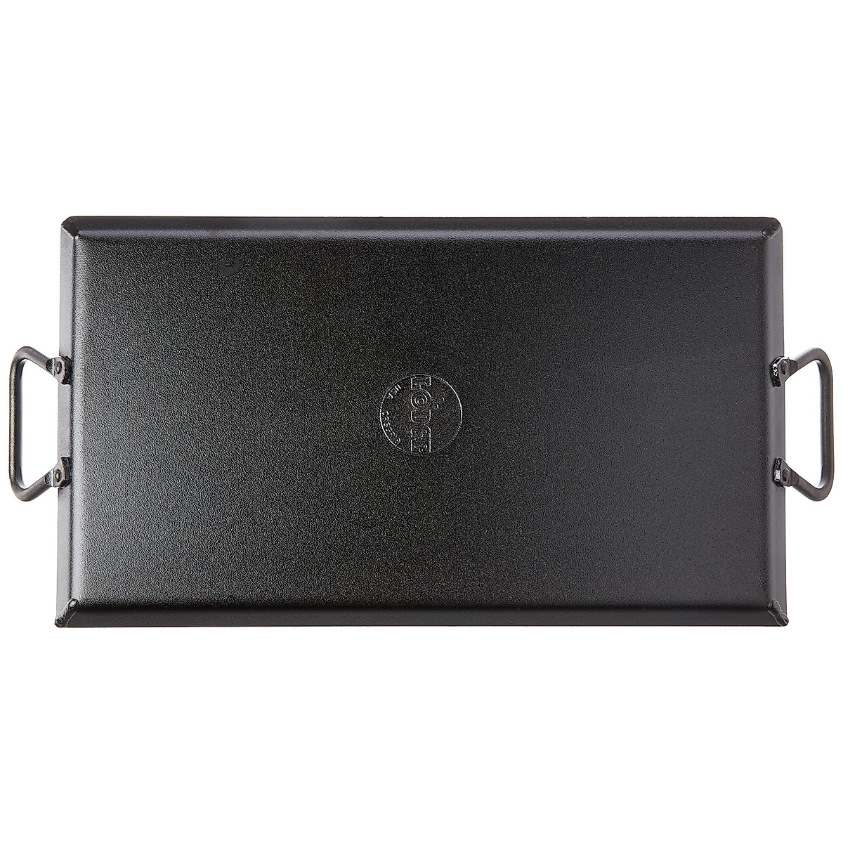 Lodge CRSGR18 Carbon Steel Griddle, Pre-Seasoned, 18-inch & SCRAPERPK Durable Pan Scrapers, Red and Black, 2-Pack