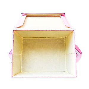 BelugaDesign Moon Large Bin Organizer | Big Storage Foldable Basket | Pink White Pastel Sailor Anime Cute Kawaii Cardboard | Collapsible Box for Office, Desk (Wink, Hearts)