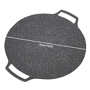 Korean Griddle Pan, Korean BBQ Plate Barbecue Grill Non Stick Circular Frying Pan for Home Outdoor Stove, Non-stick Coating frying Pan(Gas Model 30cm)