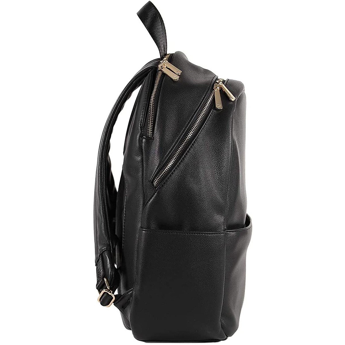 Little Unicorn Skyline Backpack – Diaper, Work, Travel Bag with Changing Pad - Premium Vegan Leather – Lightweight & Durable Design – 5 Interior Pockets – Easily Wipes Clean (Black)