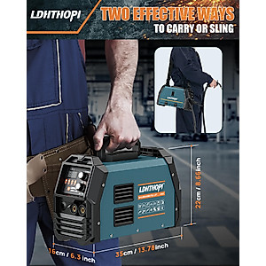 LDHTHOPI 140A MIG Welder, 4-in-1 Flux Core/Solid Wire/Lift TIG/Stick Welder, 110V Gas/Gasless Welder Machine for Home, Car, Yard, Workshop, Farm