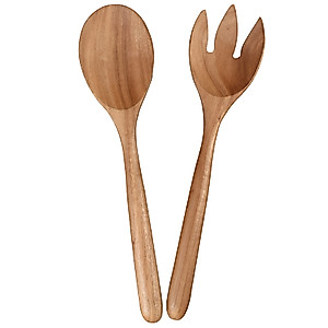 Wooden Salad Server Set, Acacia Wooden Salad Spoons & Fork Claw Set of 2, Salad Tongs Food Mixing Serving Tool, Salad Serving Tosser Utensils, Kitchen Cooking Stirring Utensils