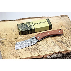 Wartech Buckshot Knives PBK220 Thumb Open Spring Assisted Tanto Cleaver Pocket Knives (PBK222DS)