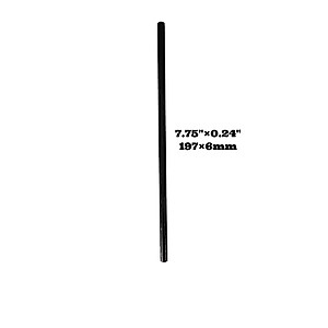 Black Paper Straws, 250Count, 7.75X0.24 inch, Strong and Durable Paper Straws for Drinks, Disposable Drinking Straws Bulk
