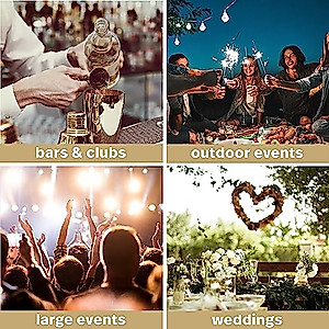 MATANA 50 Gold Glitter Plastic Champagne Flutes 5oz Clear Plastic Toasting Glasses, Mimosa Glasses, Cocktail Cups, Champagne Glasses - Wedding Anniversary Garden Barbecue Parties, Reusable, Recyclable