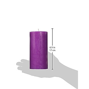 Zest Candle 3" x 6" Purple Pillar Candle, 3" Diameter x 6" H