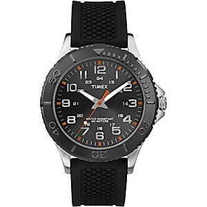 Timex Men's TW2P87200 Taft Street Black Silicone Strap Watch