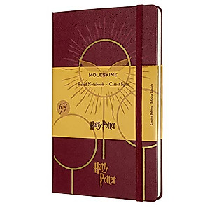 Moleskine Limited Edition Harry Potter Notebook, Hard Cover, Large (5" x 8.25") Ruled/Lined, Bordeaux Red (Book 6) 240 Pages