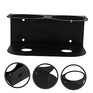 OSOLADY Spray Bottle Holder Wall Hanging Spray Bottles Storage Rack Heavy Duty Hooks Spray Bottle Mount Bracket Wall Bracket Spray Bottle Wall Mount Spray Bottle Hook Black Stainless Steel