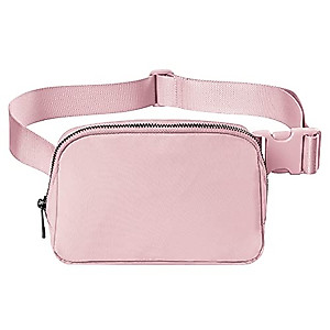Fanny Packs for Women, Fashion Fanny Pack With Adjustable Strap Belt Bag for Women Fanny Pack Crossbody Bags for Women Pouch for Workout Running Travelling Hiking (Pink)