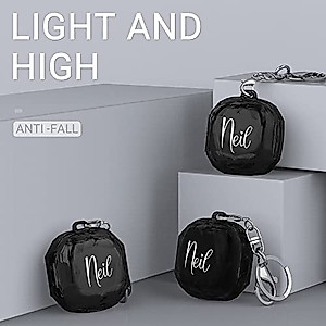 AIPNIS Personalized Clear Case Compatible for Galaxy Buds 2 Case/Galaxy Buds Pro Case,Galaxy Buds Live Case, Custom Name Transparent TPU Hard Shell Case Gift,with Keychain (Black)