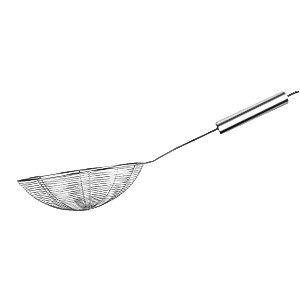 Stainless Steel Spider Strainer Wire Skimmer Drainer For Cooking Ladle, Deep Fryer Frying, Pasta Noodle, Cooking Wok, Falafel, Grease Catcher, Kitchen Long Spoon, Fat Separator, Pot Scoop Tool