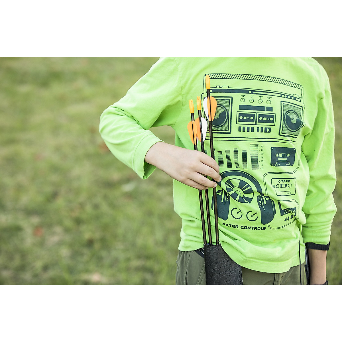 Bear Archery Youth Safety Glass Arrows, Durable & Splinter-Free Fiberglass Arrows, Nocks and Points Included, 26" Length