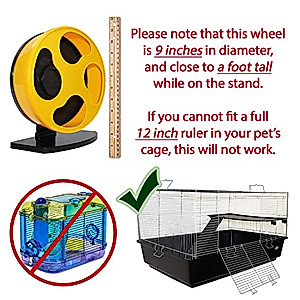 Silent Runner 9" + Sandy Track + Cage Attachment - Pet Exercise Wheel Package Set - for Robo Hamsters, Syrian Hamsters, Teddy Bear Hamsters, Dwarf Hamsters, Gerbils, Mice and Other Small Pets