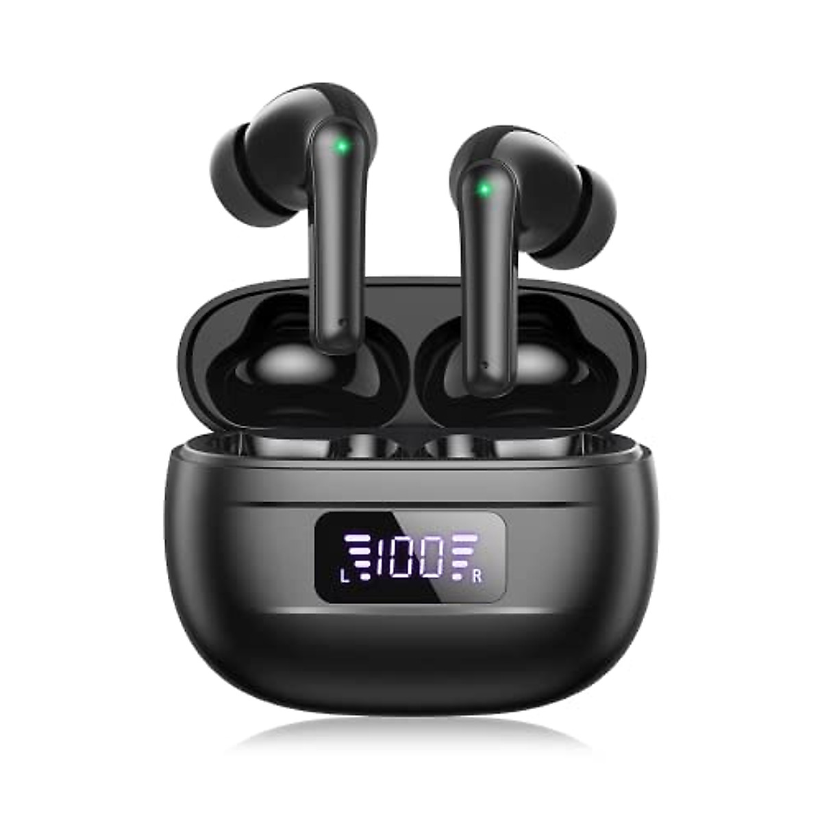 Wireless Earbuds Bluetooth Earbuds 76H Playtime Ear Buds Noise Cancellation Clear Calls Bluetooth Headphones Power Display Charging Case Light Weight IPX7 Waterproof Earphones for Sports Workout