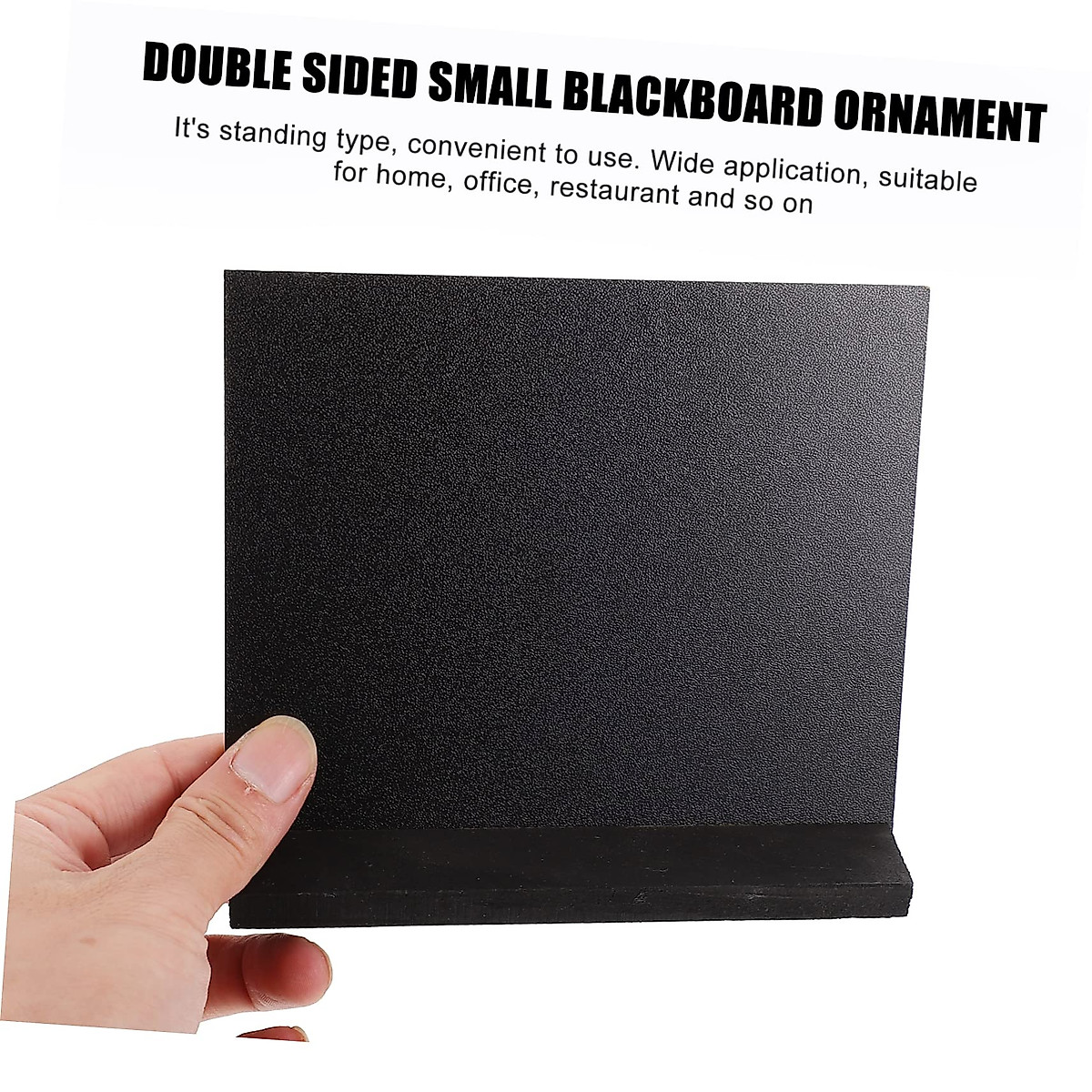 NUOBESTY 2 Sets Blackboard Wooden Writing Boards Mini Chalkboards Signs Black Chalkboard Sign Small Message Chalkboard Sign Stand up Wooden Sign Wooden Black Boards bar Counter Dining Table