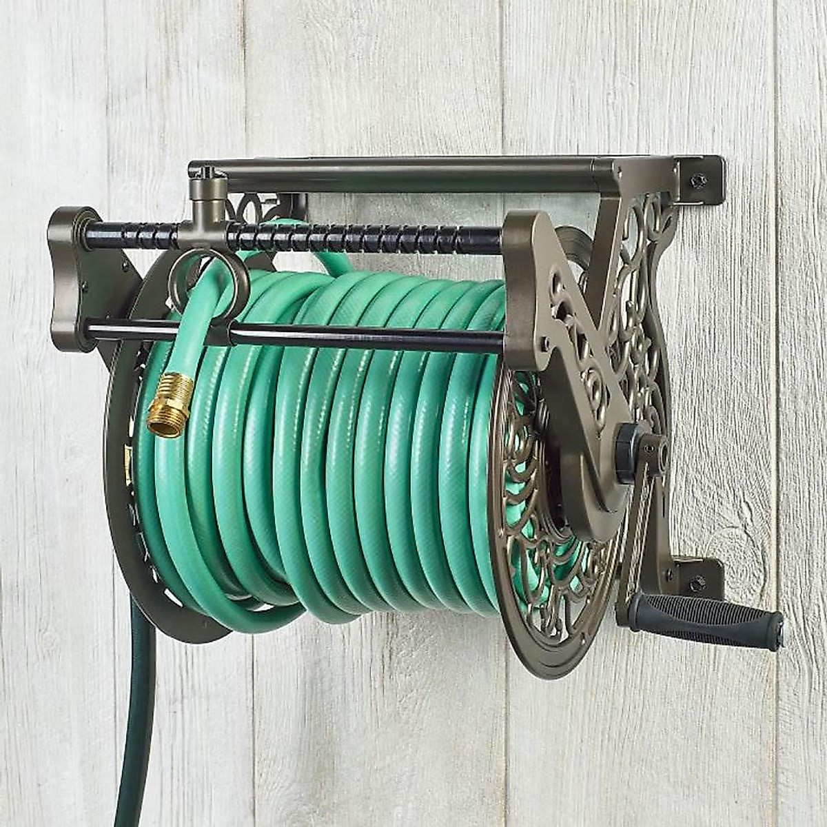 Liberty Garden LBG707 125' Wall Mounted Heavy Gauge Aluminum Hose Reel (2 Pack)