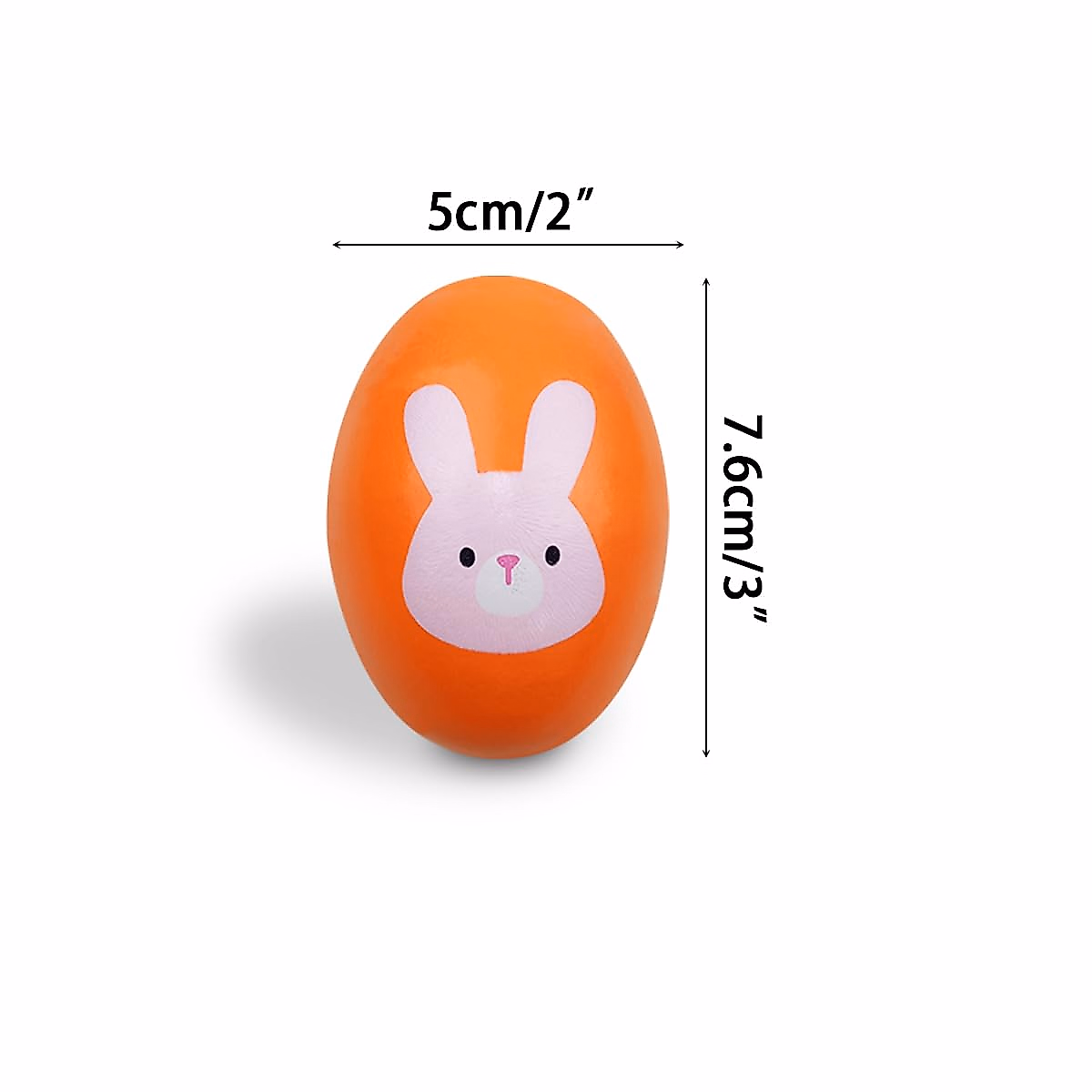 OCBTOW 6 Pack Easter Wooden Shake Eggs Percussion Musical Easter Eggs Shakers for Toddlers Kids Girls Boys Easter Basket Stuffers Fillers Gifts