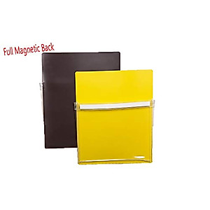 Charles Leonard Magnetic Pockets 26400, Holds up to 2.5 Pounds, 4-Pack, Assorted Colors, 4 Pack