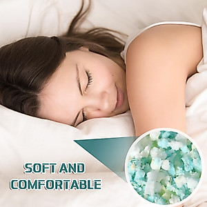 Frienda 6 Pack 30 Lbs Bean Bag Filler Bulk, Shredded Memory Foam Filling Soft Bean Bag Chair Filler Stuffed Animals Stuffing for Pillow Cushion Dog Bed Couch Replacement Fill, 5 Lbs Per Pack