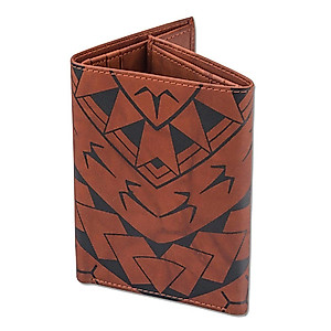 Polynesian Tattoo Trifold Wallet, Genuine Leather, "Manu" Tattoo art by Eugene Ta’ase (Antique Bourbon) from NAKOA