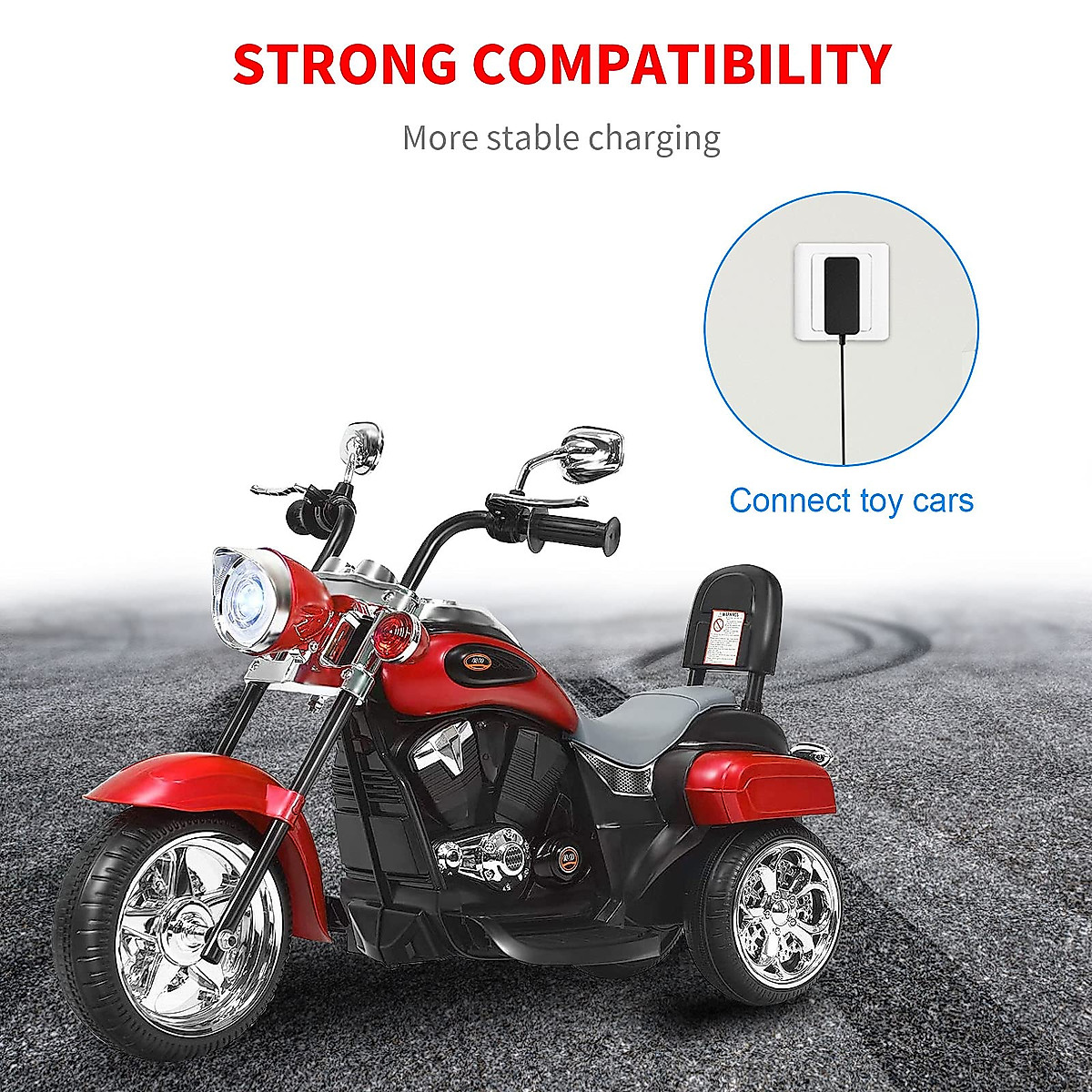 MEROM 6V Battery Charger for Ride on Toys Compatible with Kids 4 Wheeler, Baby Bumper Car, Electric Cars for Kid and Mercedes Benz Car, 6 Volt Charging for Ride on Toys Power Supply